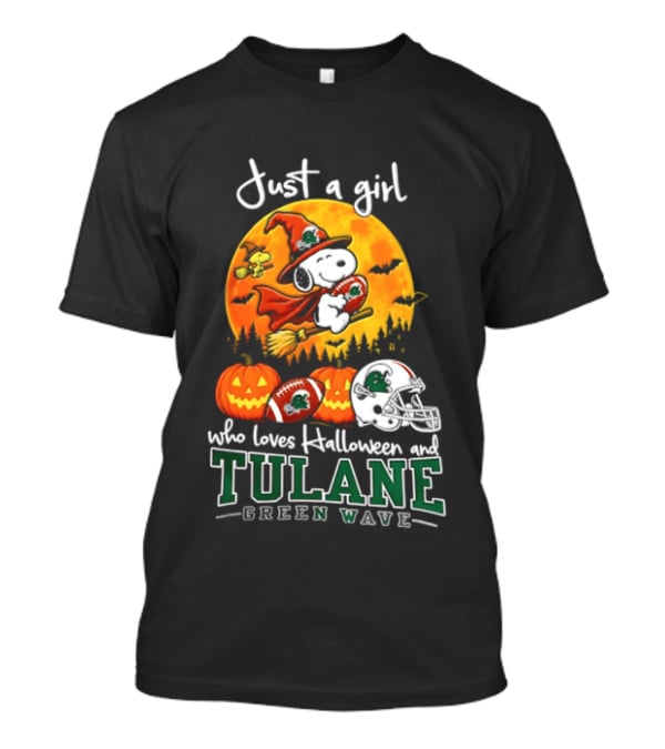 Snoopy Woodstock Halloween Tulane Green Wave 2026 Fan Passion T-Shirt