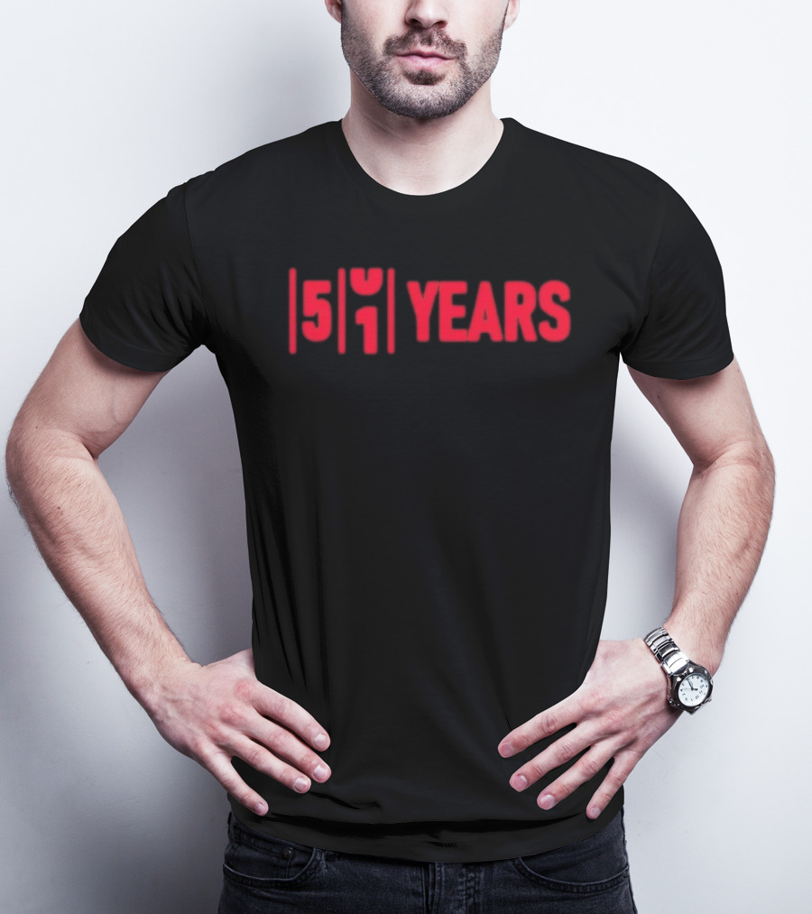 Manchester United 51 Years Man Utd Red Devils Anniversary T-Shirt