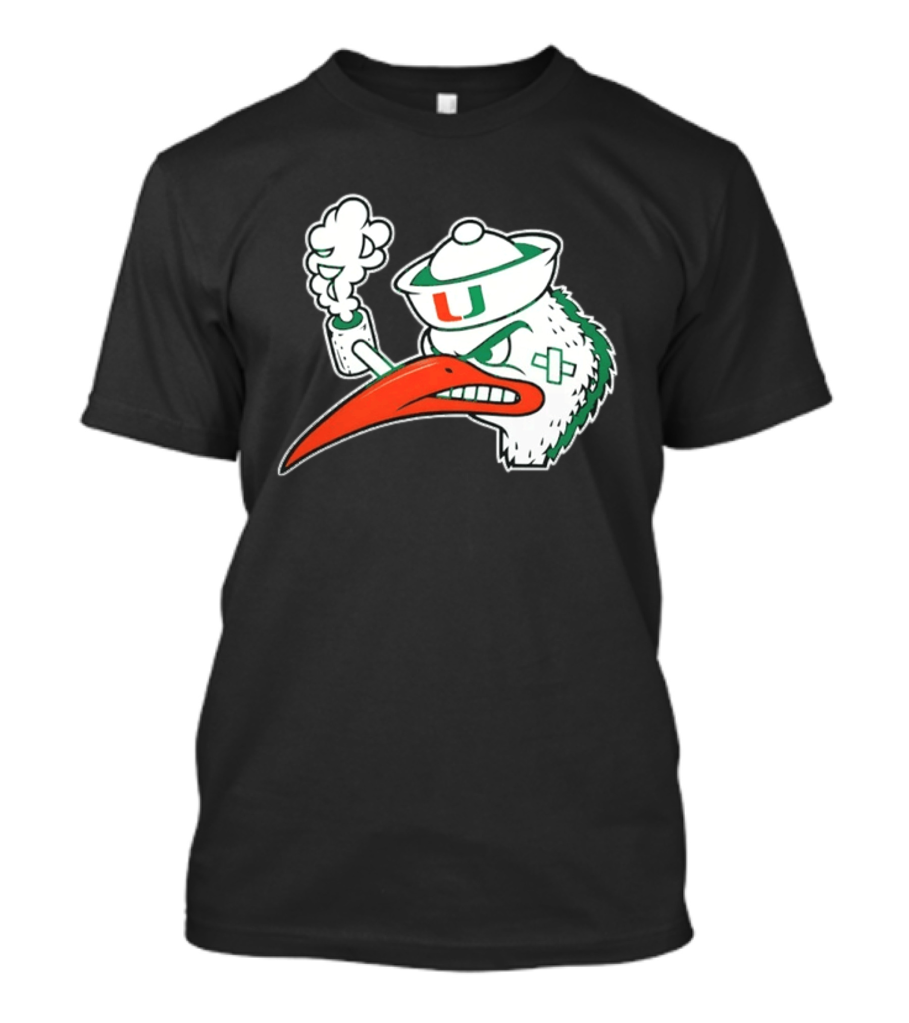Miami Hurricanes Sebastian The Ibis Smoking Pipe T-Shirt