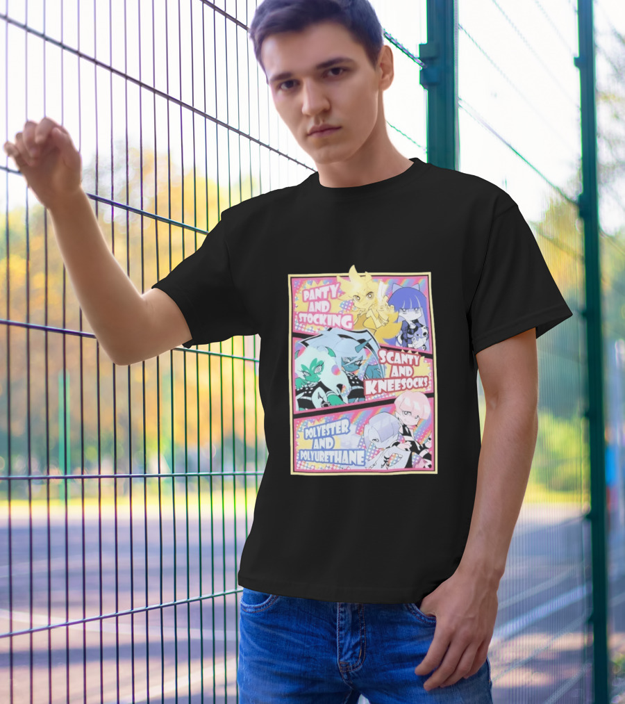 Panty And Stocking With Scanty And Kneesocks Polyester And Polyurethane T-Shirt
