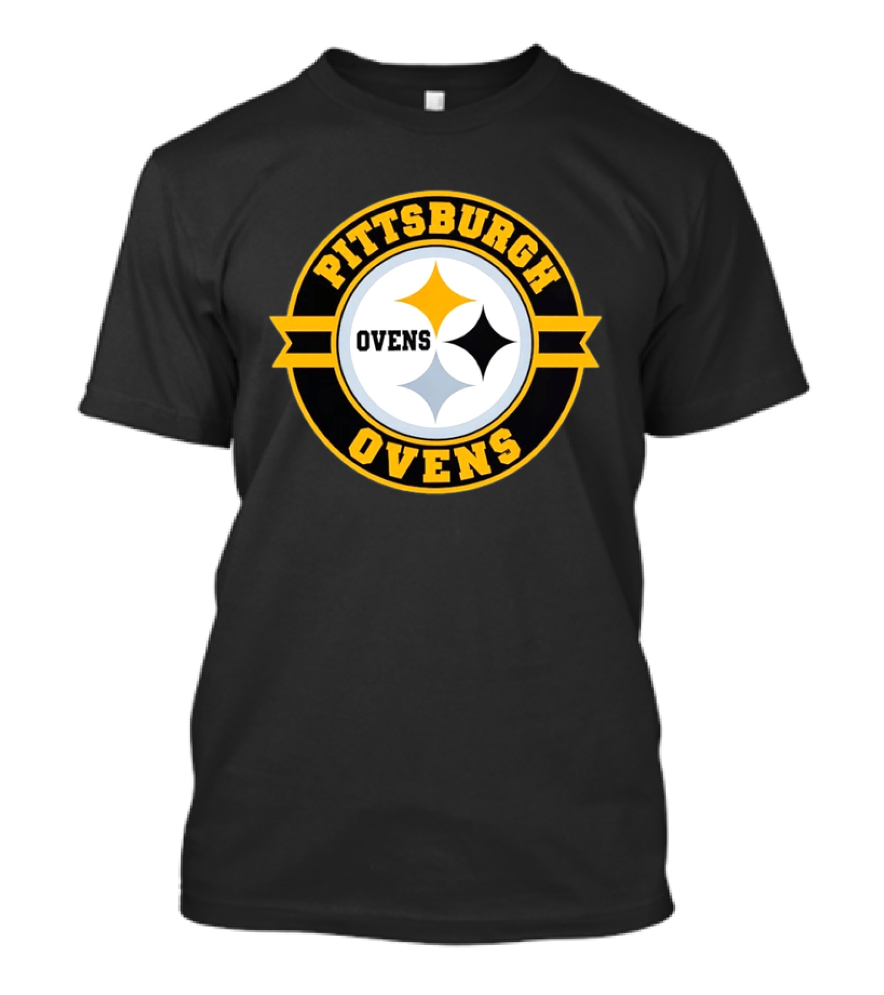 Pittsburgh Ovens Circle Emblem Black Gold Stars T-Shirt
