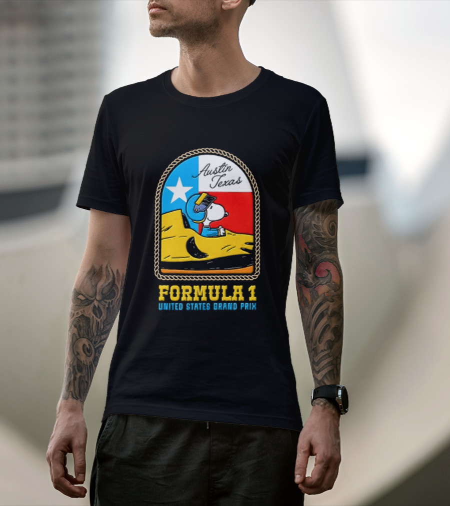Formula 1 Snoopy United States Grand Prix Austin Texas T-Shirt
