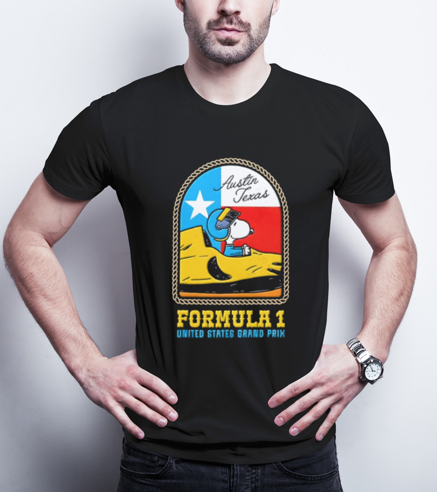 Formula 1 Snoopy United States Grand Prix Austin Texas T-Shirt