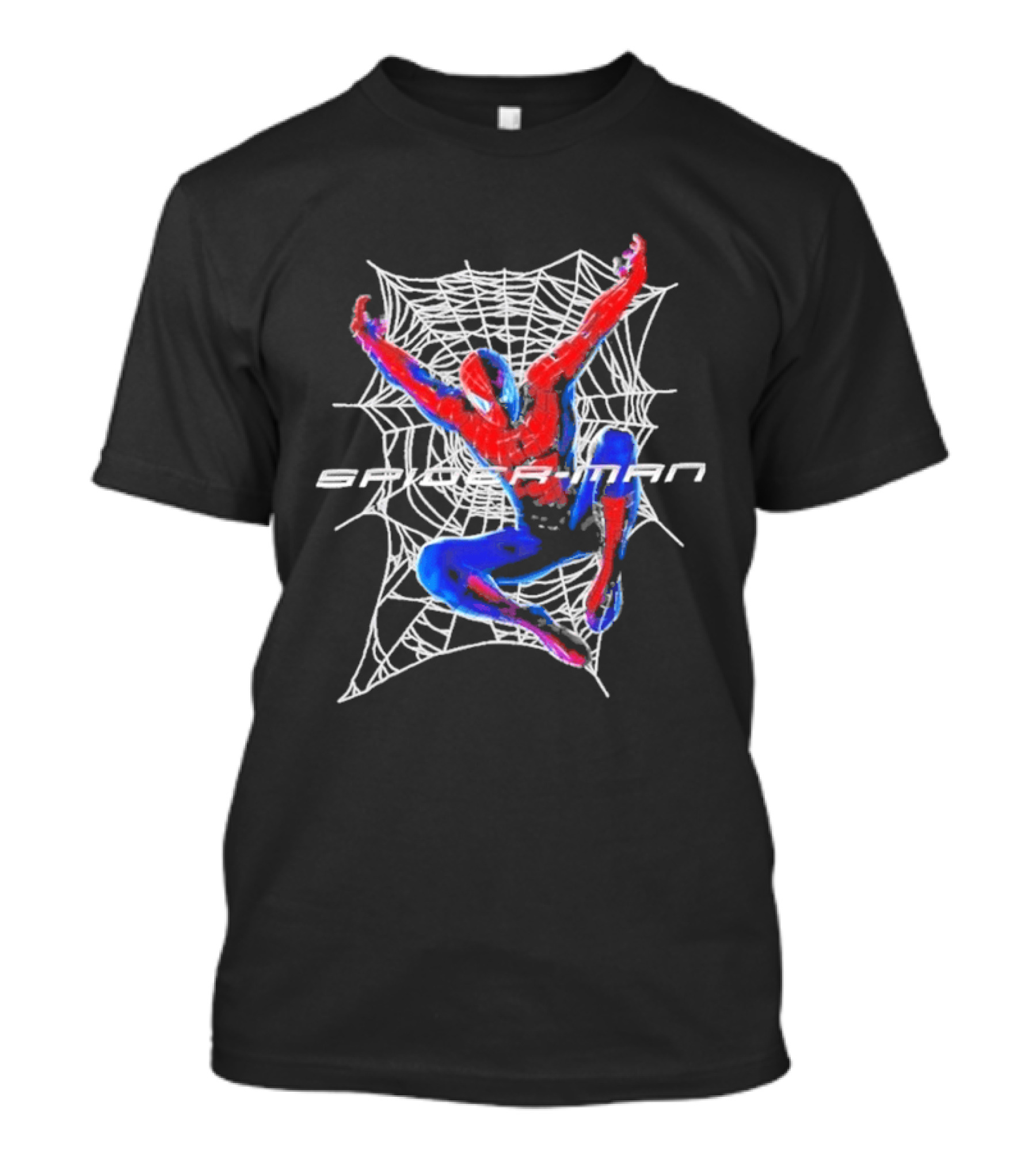 Spider Man Web Slinging Marvel Iconic Superhero Action Scene T-Shirt