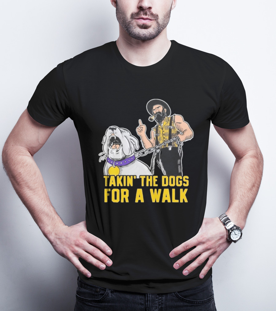 Takin' The Dogs For A Walk James Madison Dukes Vs Appalachian State Mountaineers T-Shirt