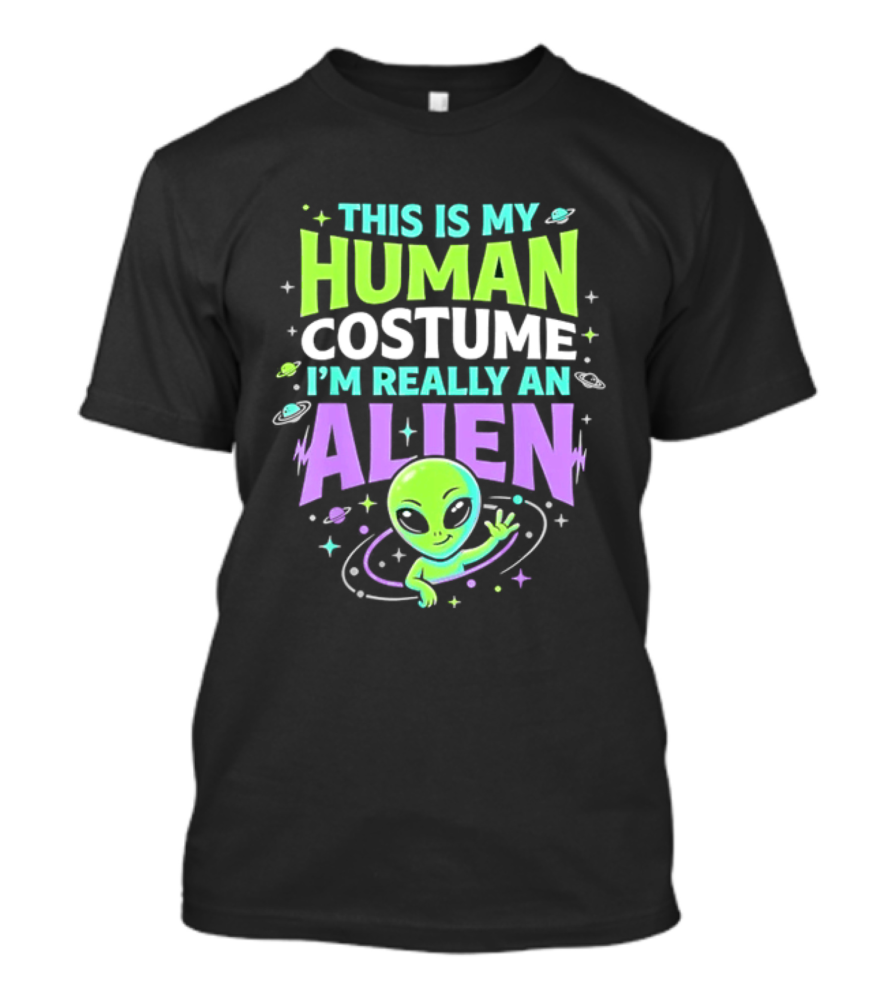 This Is My Human Costume I'm Really An Alien Halloween Alien T-Shirt