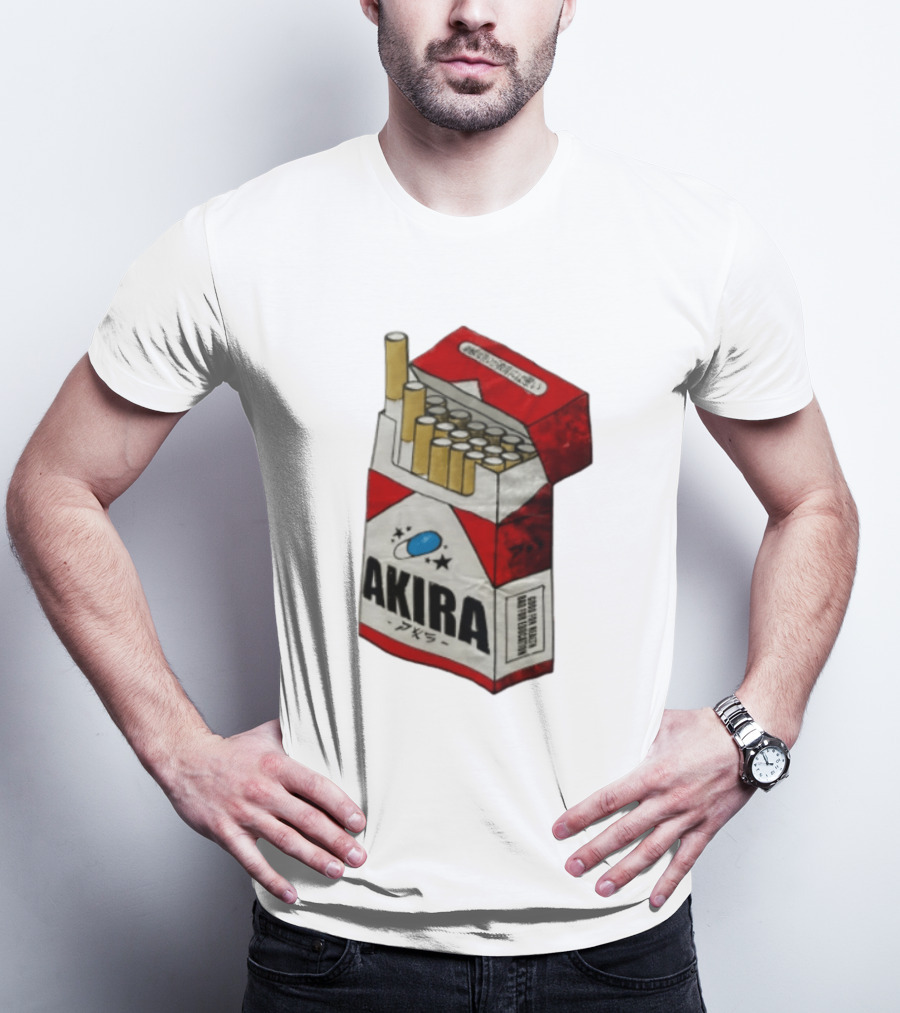 Akira Good For Health Bad For Education Cigarette Pack Capsule T-Shirt
