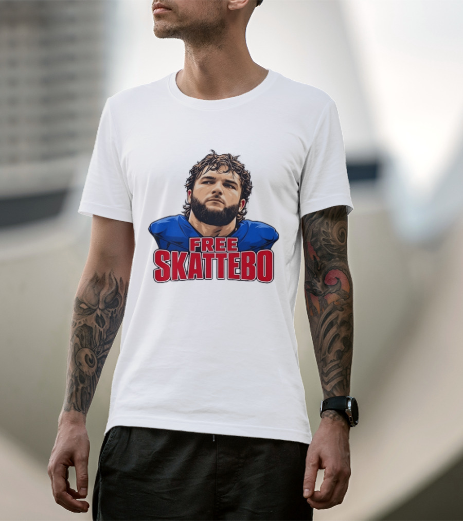 New York Giants Number 44 Cameron Skattebo Free Skattebo T-Shirt