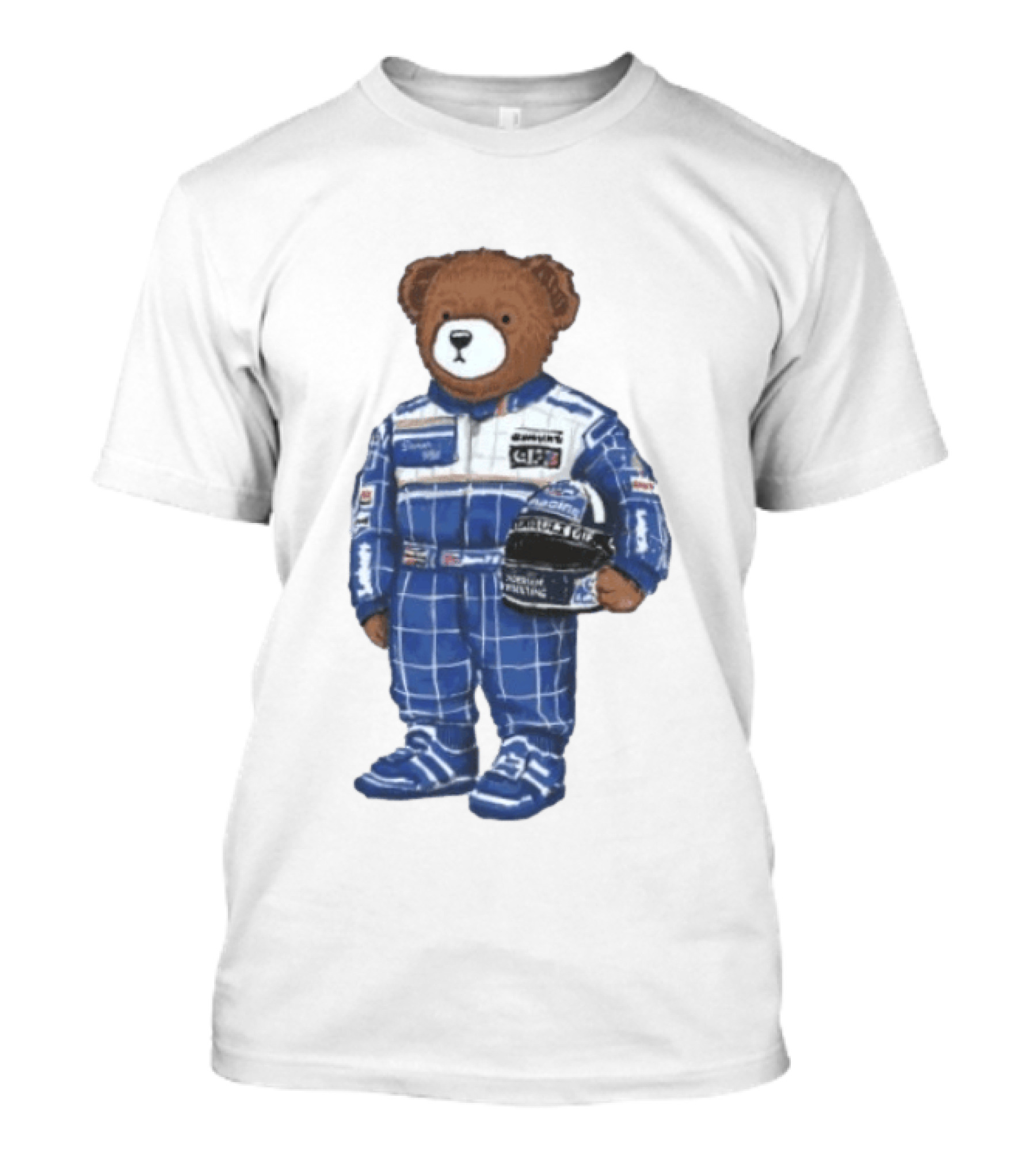 Damon Hill Williams Racing Renault Elf Polo Bear Racing Suit With Helmet T-Shirt