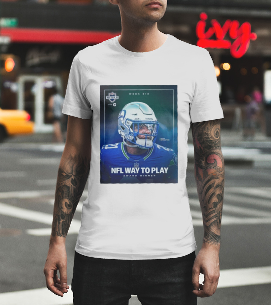 NFL Way To Play Devon Witherspoon Seattle Seahawks Week Six Award Winner T-Shirt