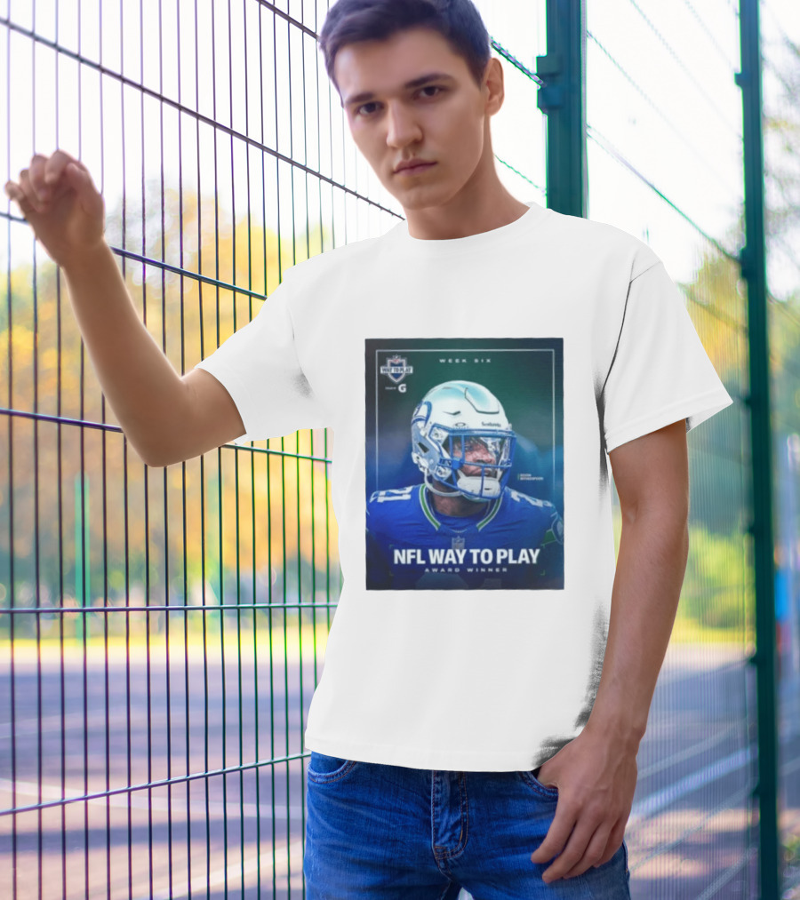 NFL Way To Play Devon Witherspoon Seattle Seahawks Week Six Award Winner T-Shirt