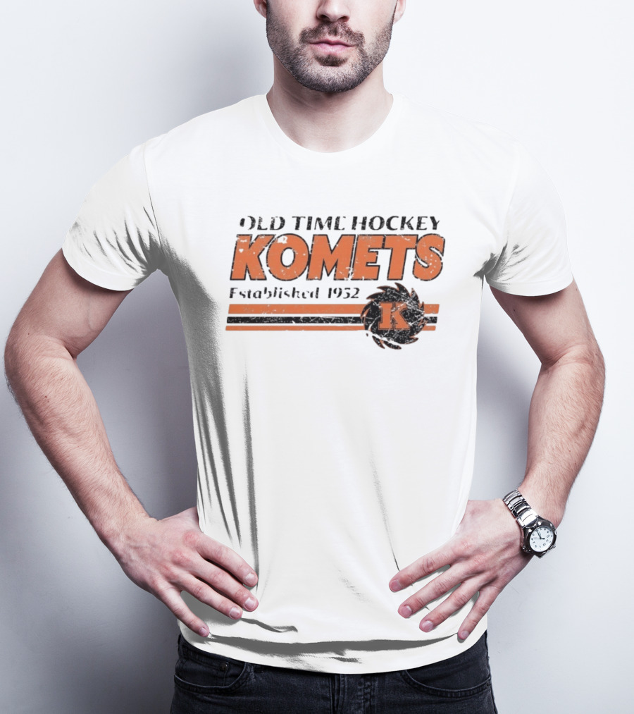 Old Time Hockey Komets Established 1952 Vintage Distressed T-Shirt