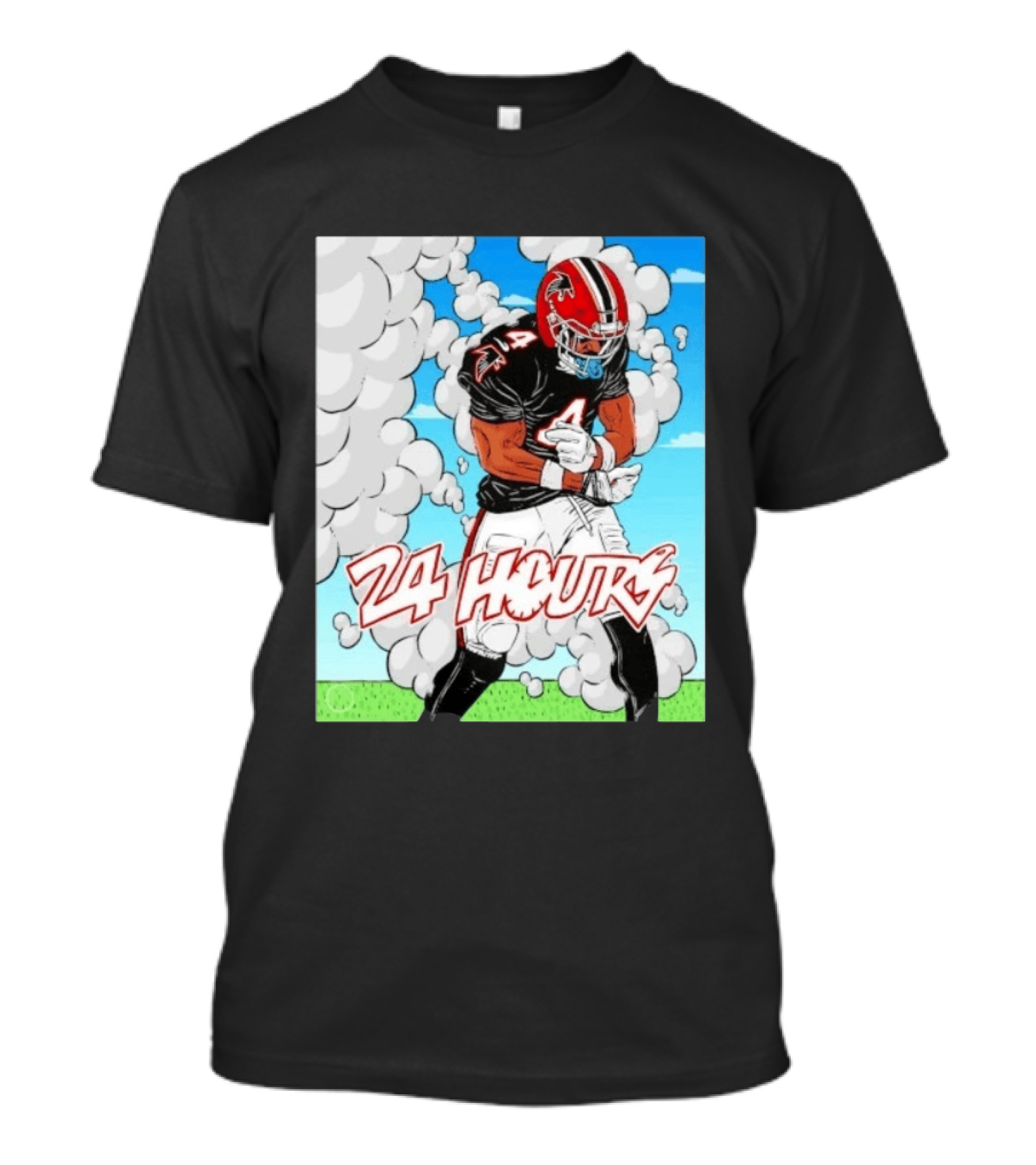 Atlanta Falcons 24 Hours Number 4 Player Game Day Action T-Shirt