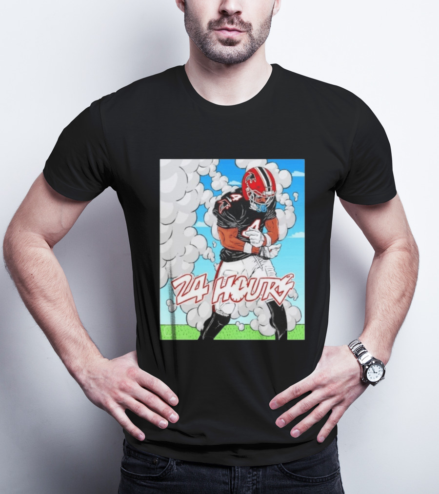Atlanta Falcons 24 Hours Number 4 Player Game Day Action T-Shirt
