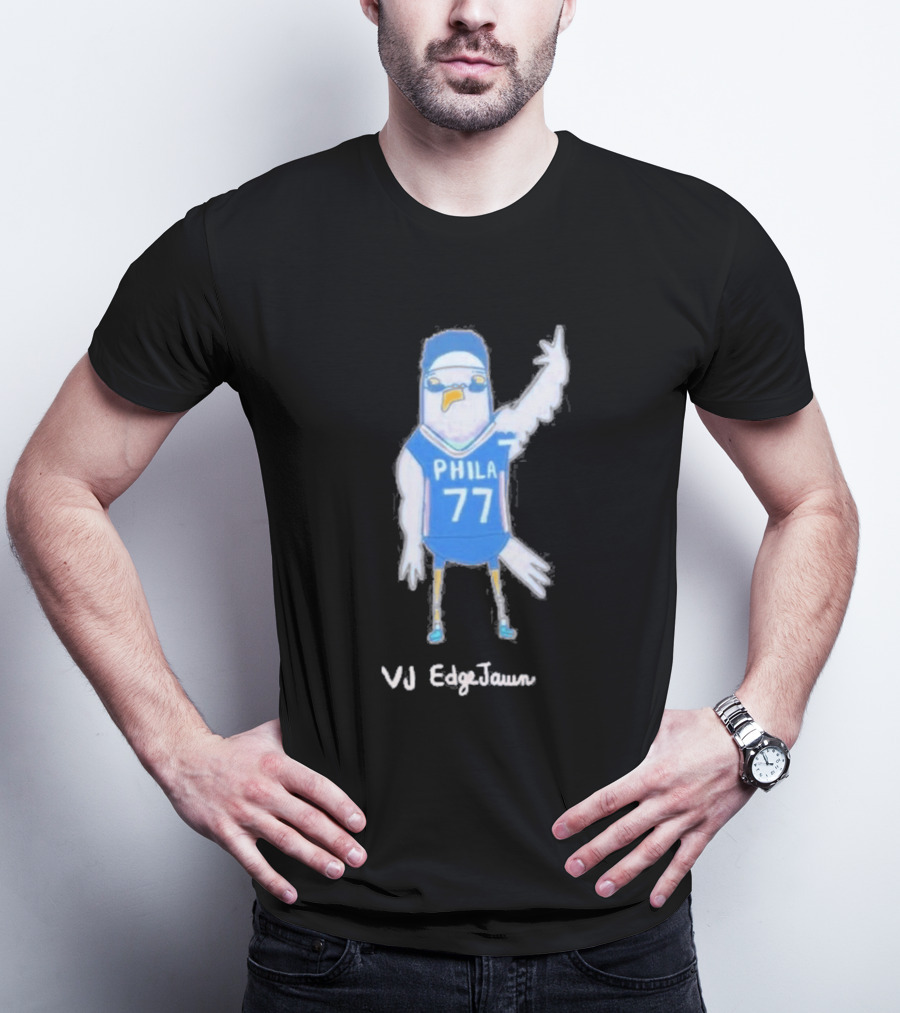 Phila 77 Pigeon VJ EdgeJawn Philadelphia 76ers Basketball T-Shirt