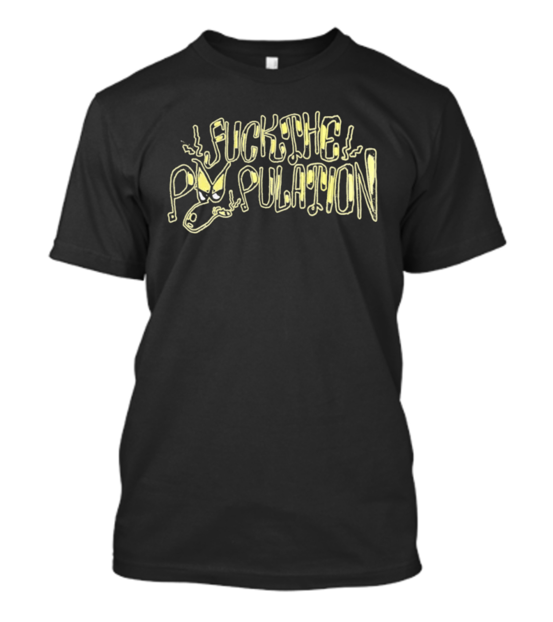 Fuck The Population Cat Graphic FTP T-Shirt