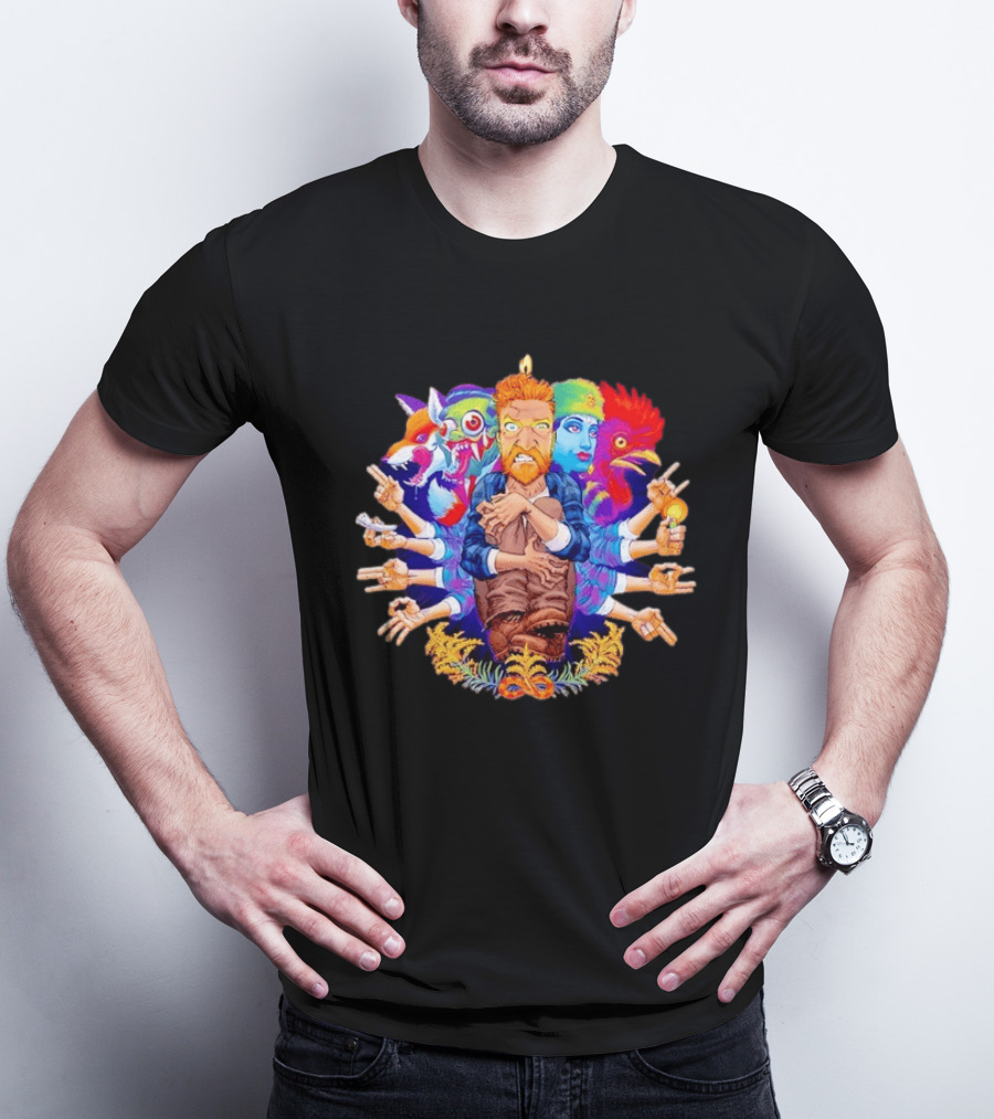 Tyler Childers Psychedelic Country Music Multicolor Surreal Animal T-Shirt