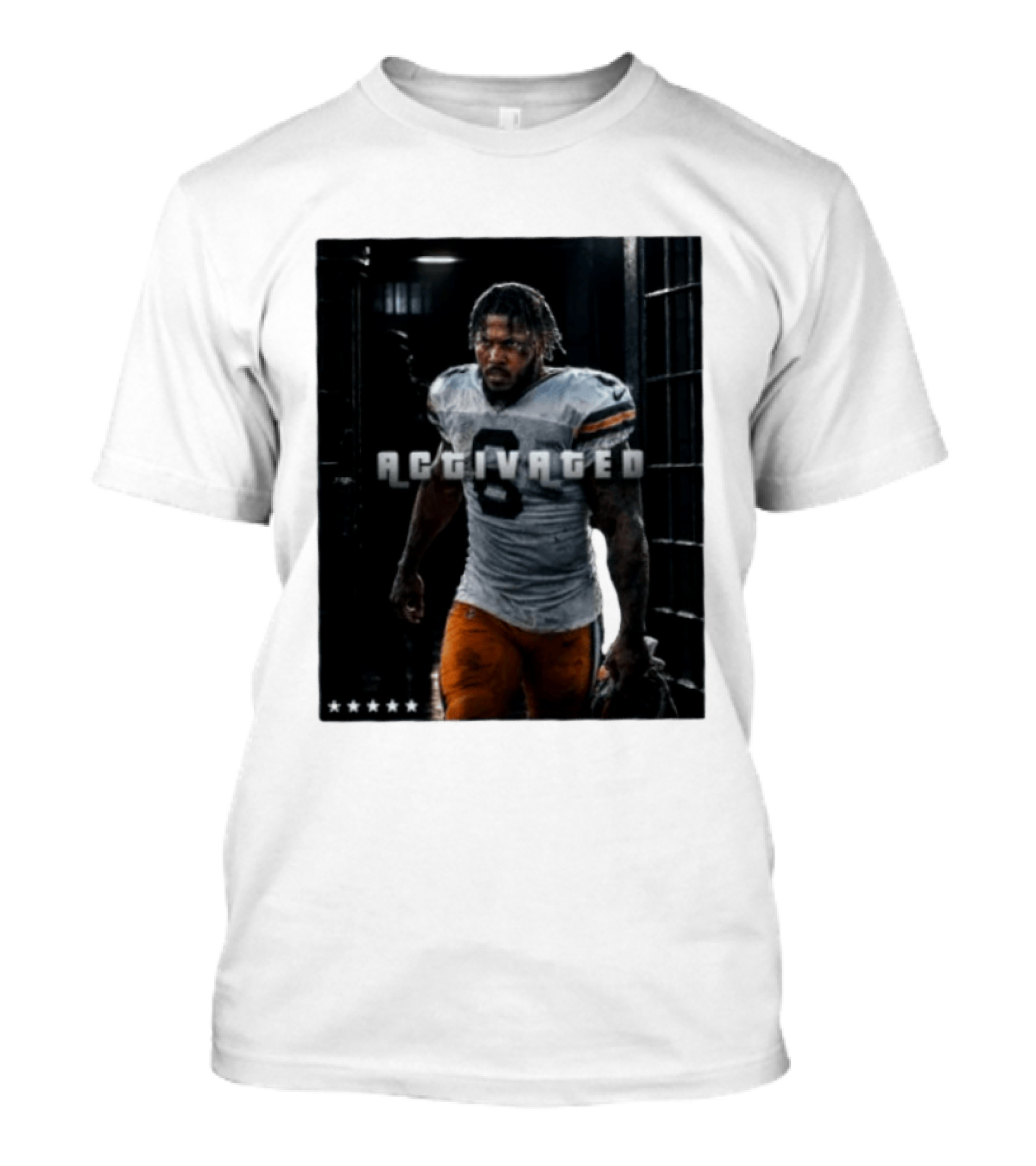 Activated No 8 Football Player Determined Athlete Sports Motivation T-Shirt