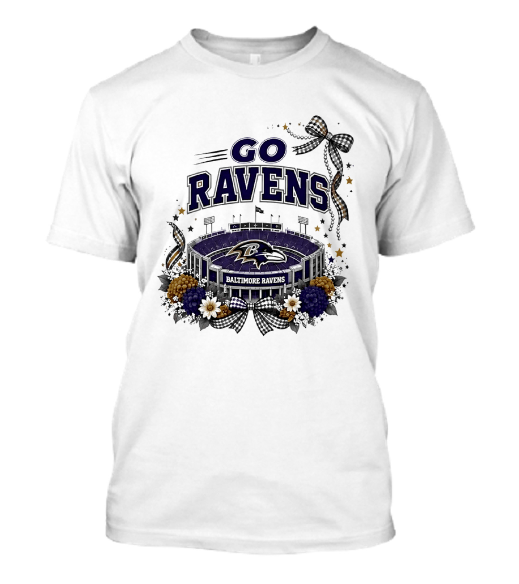 Go Ravens Baltimore Ravens Stadium Game Day Football T-Shirt