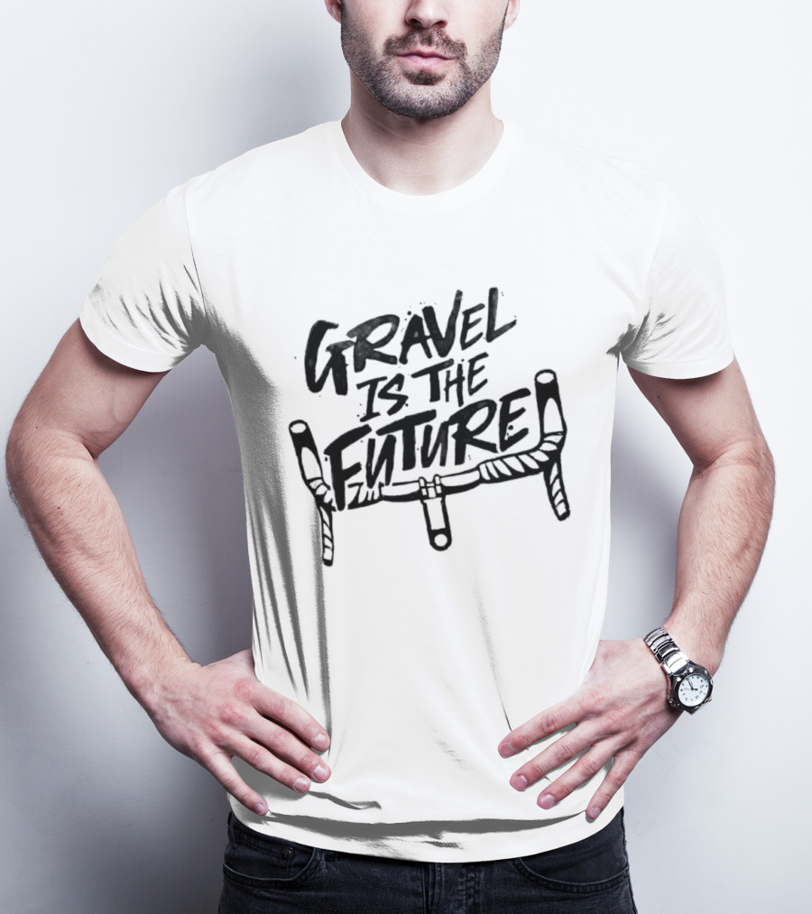 Gravel Is The Future Cycling Bicycle Cyclist Handlebars T-Shirt