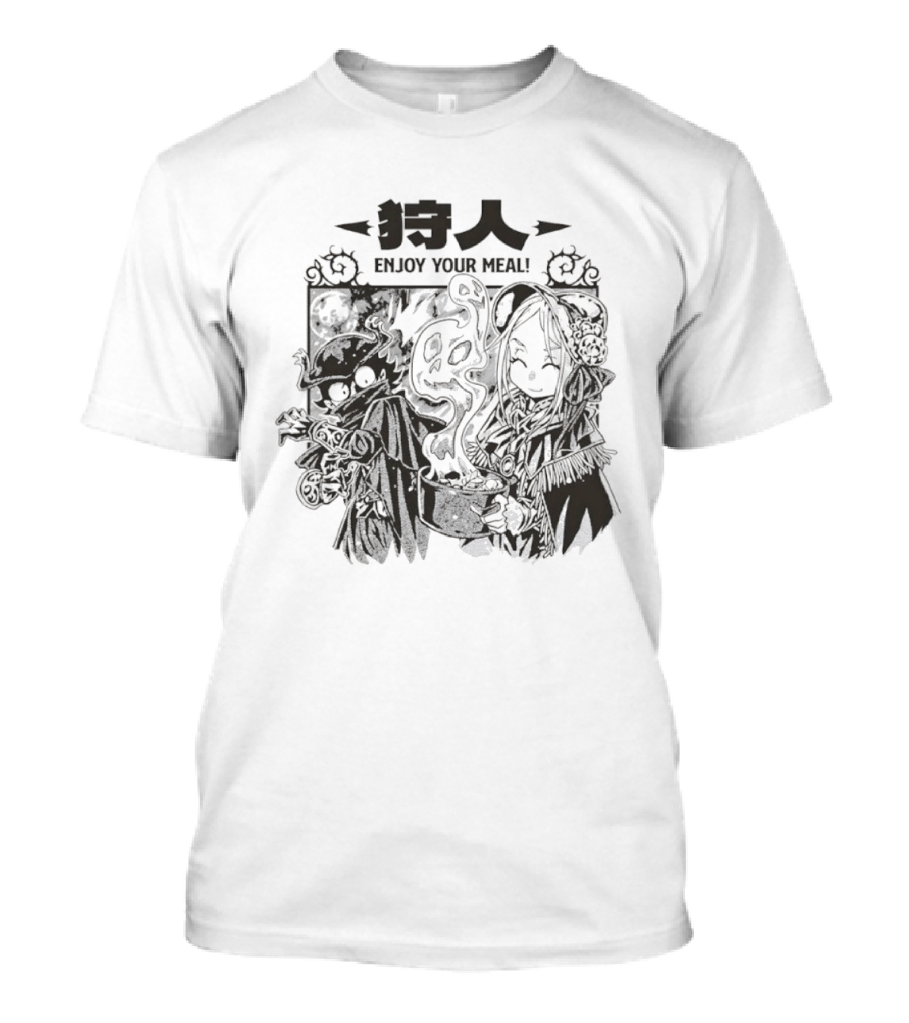 Kariudo Enjoy Your Meal Anime Manga Hunter Cooking Scene T-Shirt