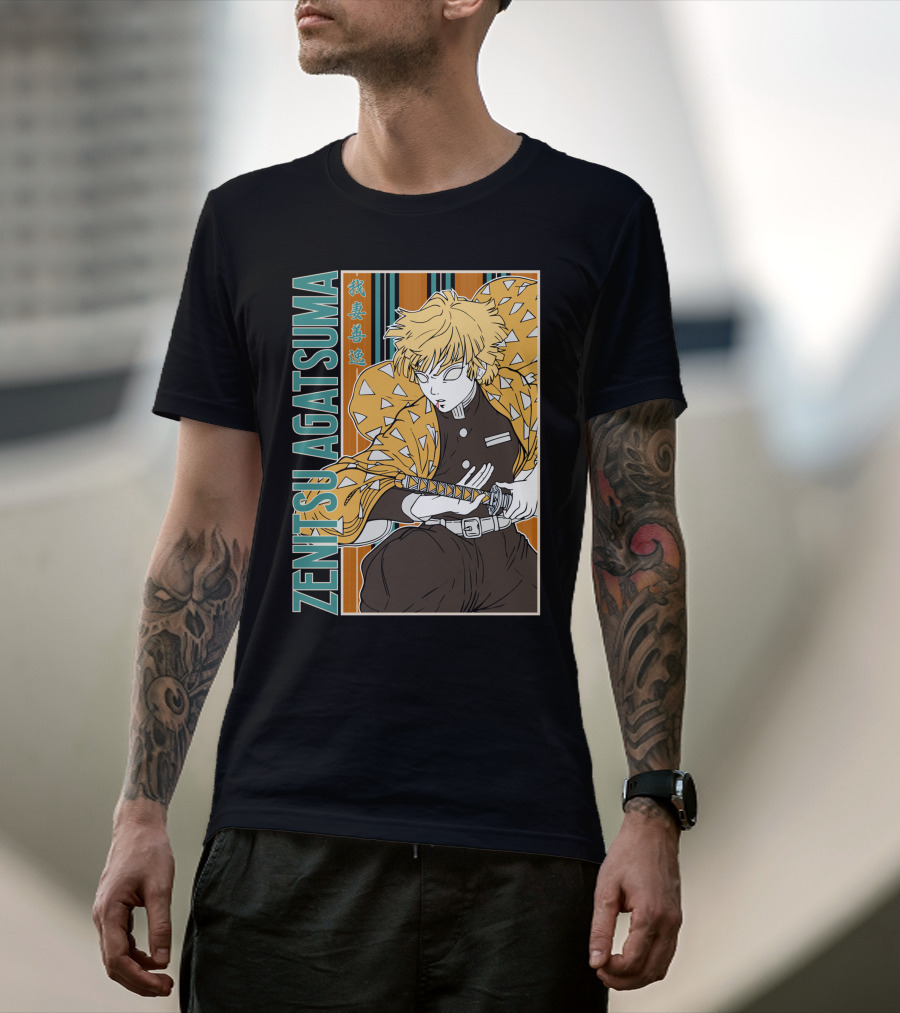Zenitsu Agatsuma Kimetsu No Yaiba Demon Slayer T-Shirt