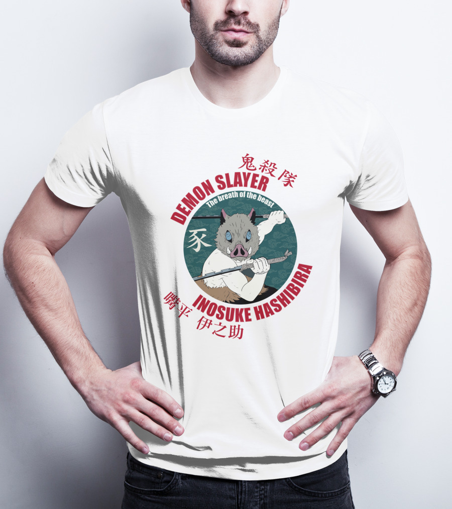 Demon Slayer Inosuke Hashibira The Breath Of The Beast Chibi Kimetsu No Yaiba T-Shirt