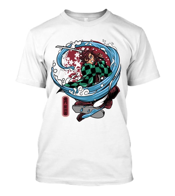 Demon Slayer Kimetsu No Yaiba Tanjiro Kamado Water Breathing Technique T-Shirt
