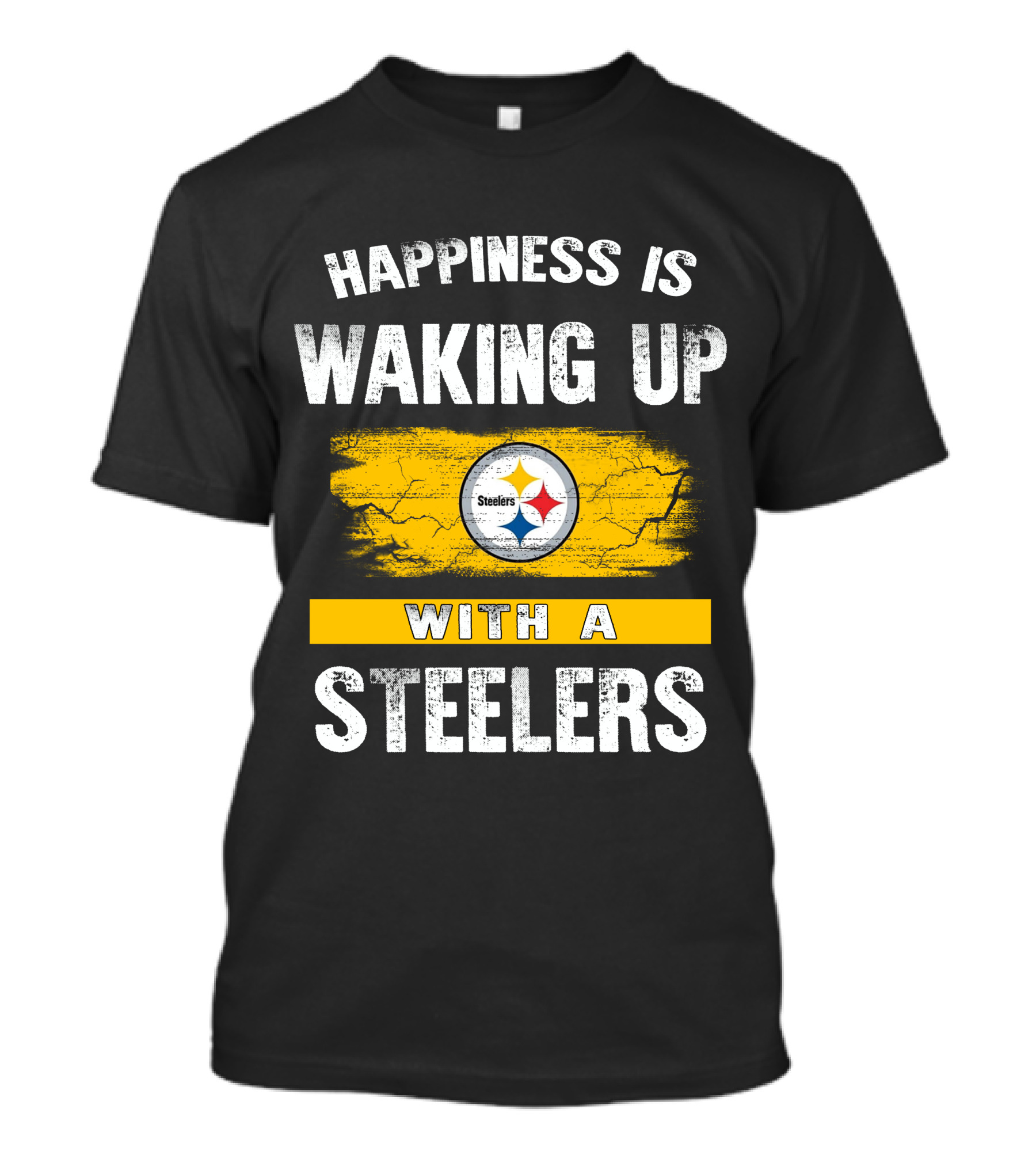 Happiness Is Waking Up With A Steelers Pittsburgh Steelers T-Shirt