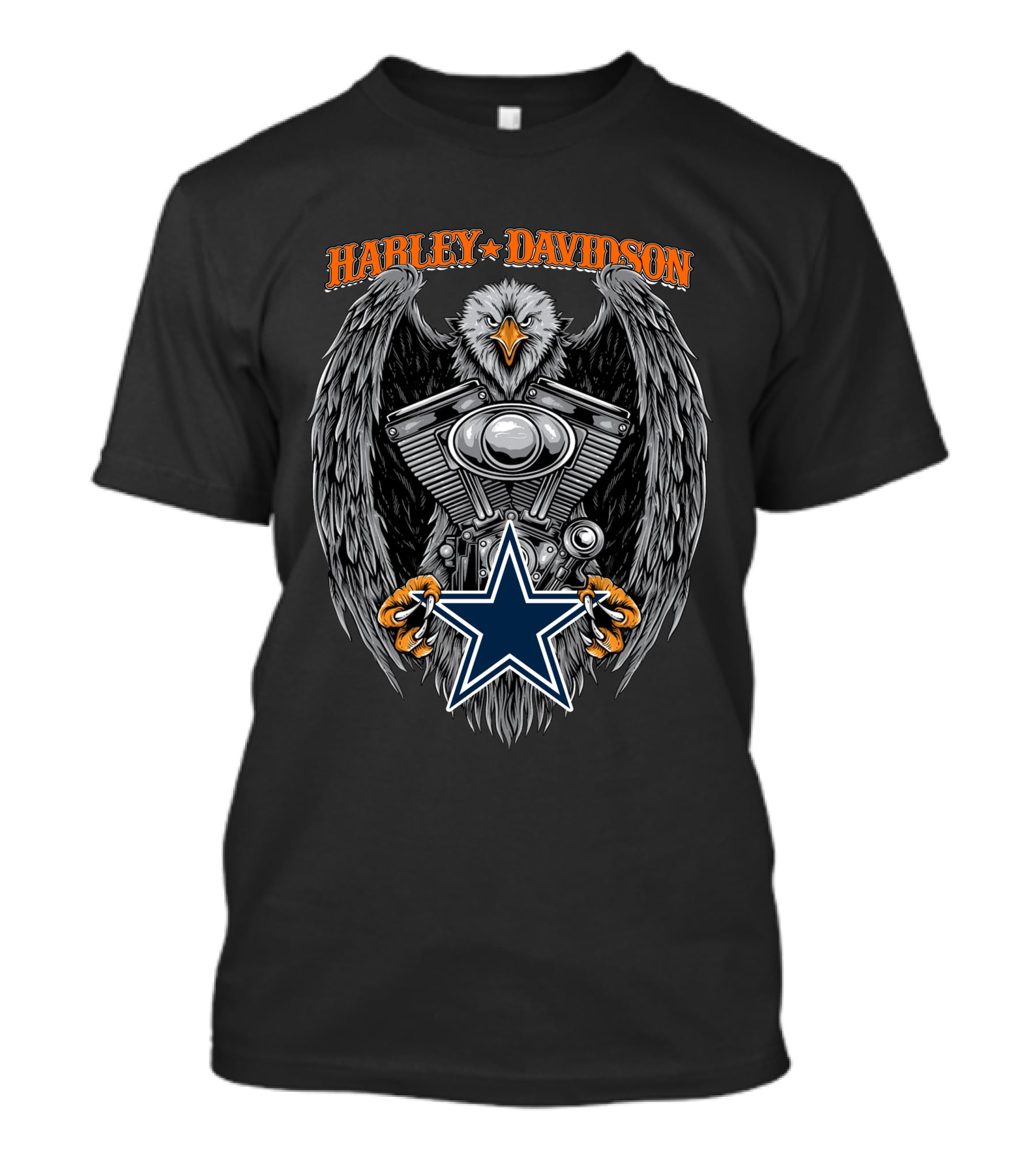 Harley Davidson Eagle Dallas Cowboys Star T-Shirt