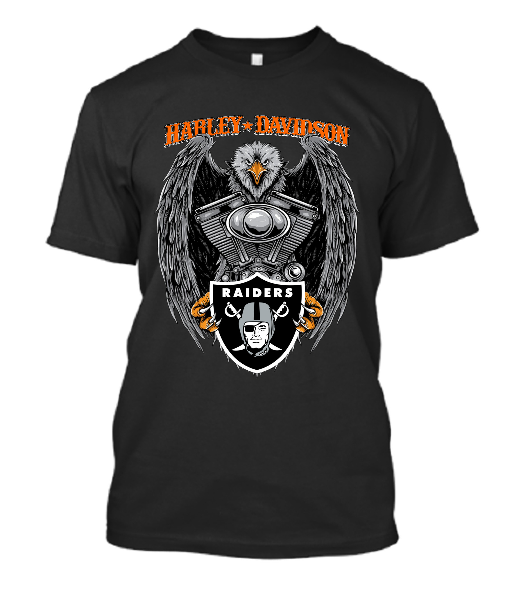 Harley Davidson Raiders Eagle Engine Shield T-Shirt