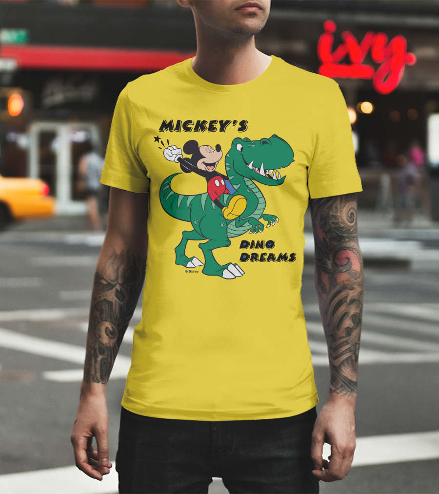 Mickey's Dino Dreams Adventure With Dinosaur Disney T-Shirt