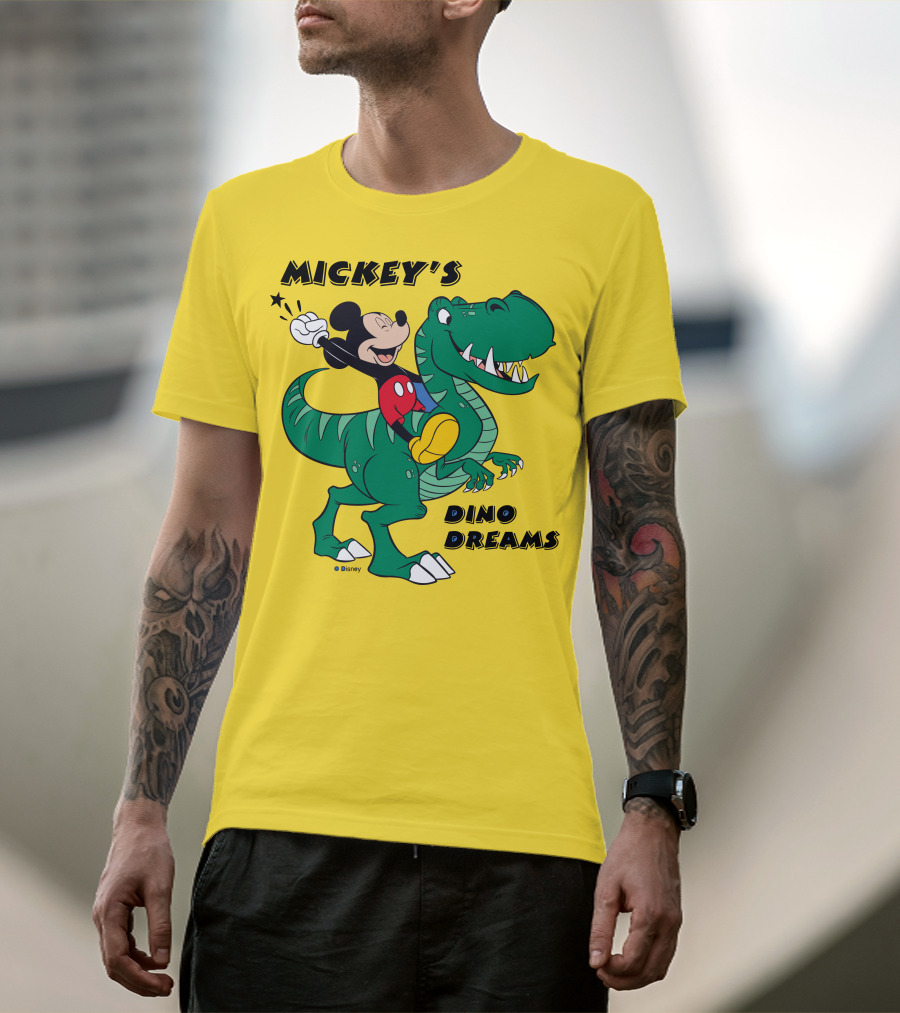 Mickey's Dino Dreams Adventure With Dinosaur Disney T-Shirt