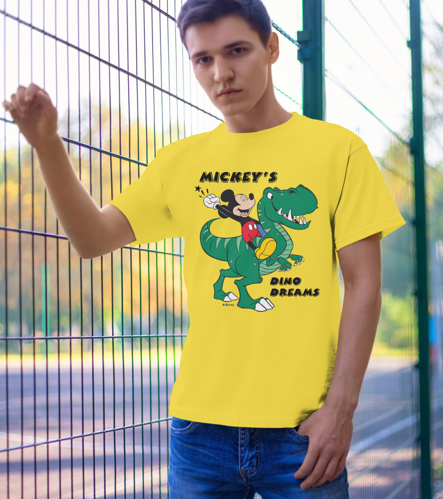 Mickey's Dino Dreams Adventure With Dinosaur Disney T-Shirt