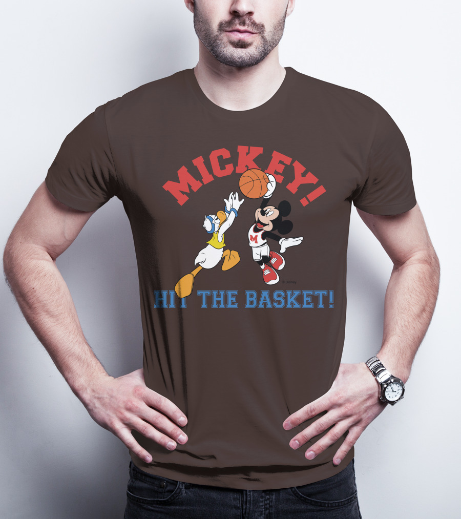 Mickey Hit The Basket Basketball Challenge T-Shirt