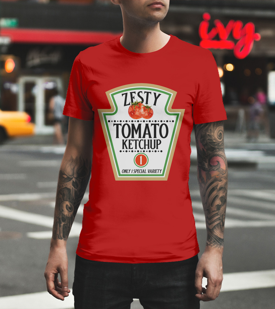 Zesty Tomato Ketchup Only 1 Special Variety Funny Halloween Costumes Group Set T-Shirt
