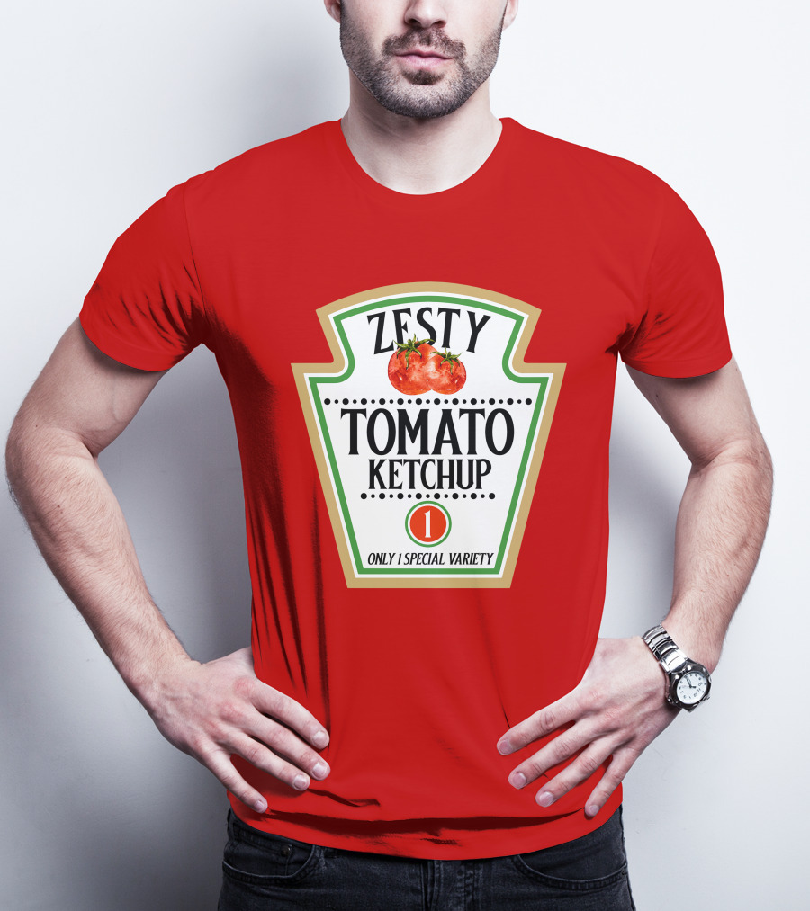 Zesty Tomato Ketchup Only 1 Special Variety Funny Halloween Costumes Group Set T-Shirt
