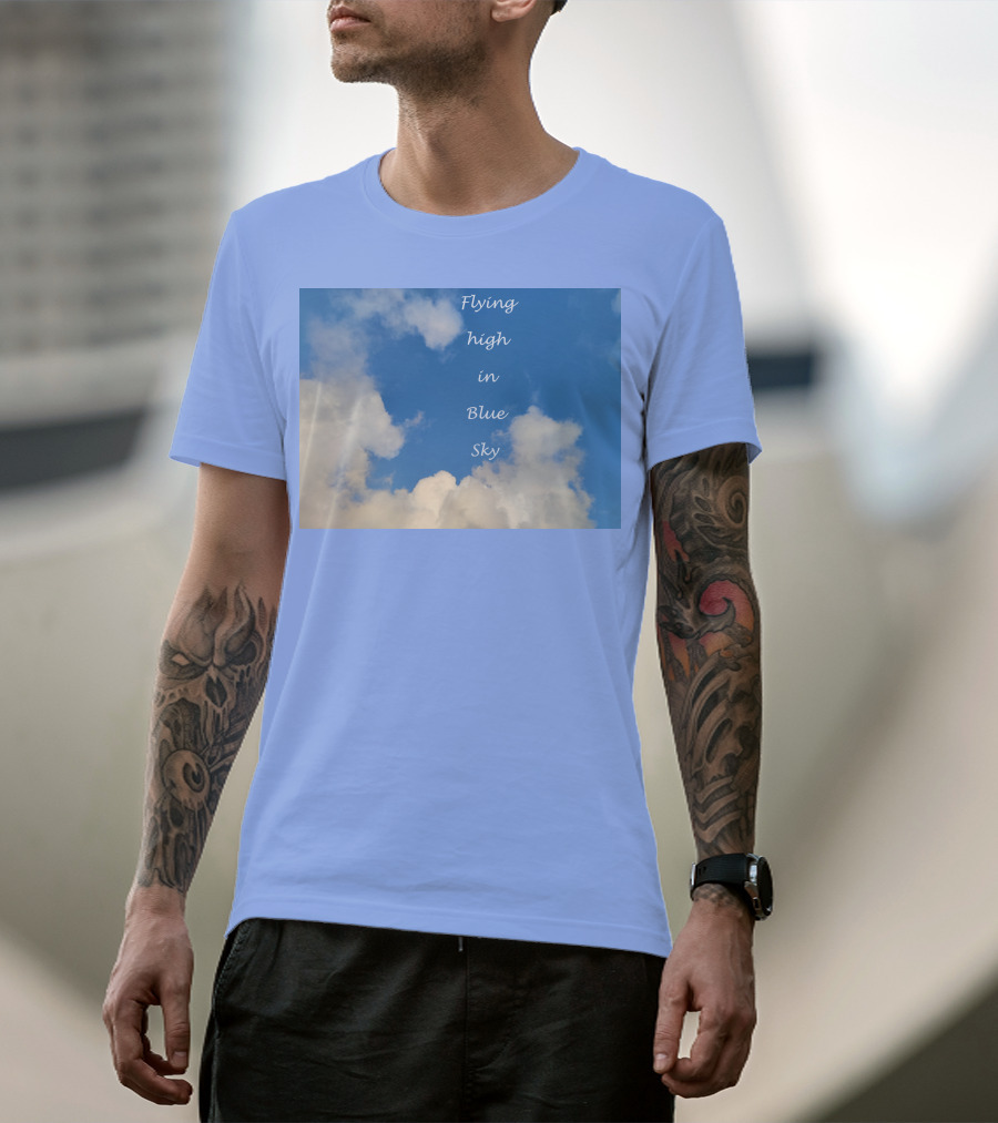 Flying High In Blue Sky Clouds T-Shirt