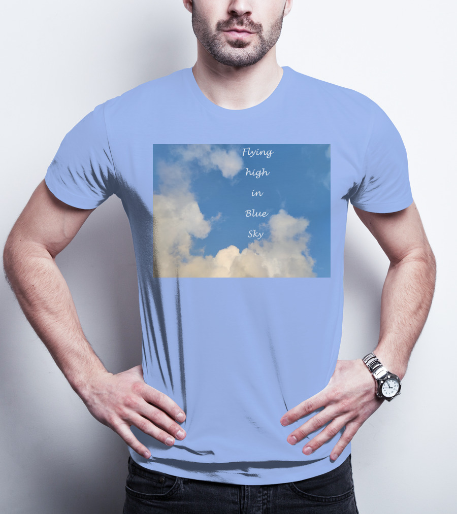 Flying High In Blue Sky Clouds T-Shirt