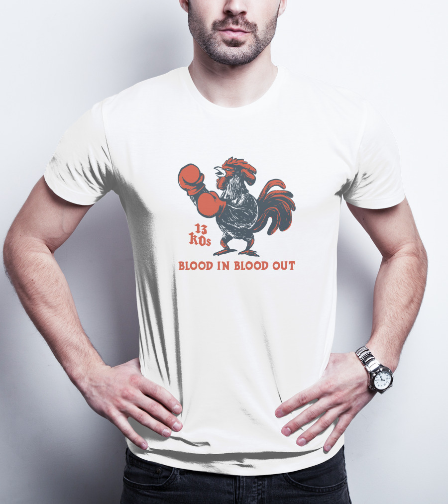 National Hispanic Heritage Month 13 KOs Blood In Blood Out Arturo Draws Rooster Boxing Gloves T-Shirt