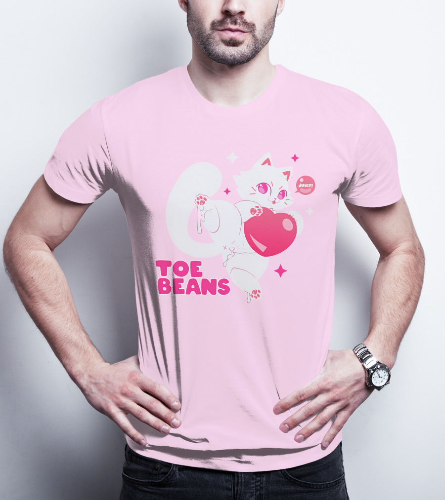 Toe Beans Juicy Cat Candy Heart Kawaii T-Shirt