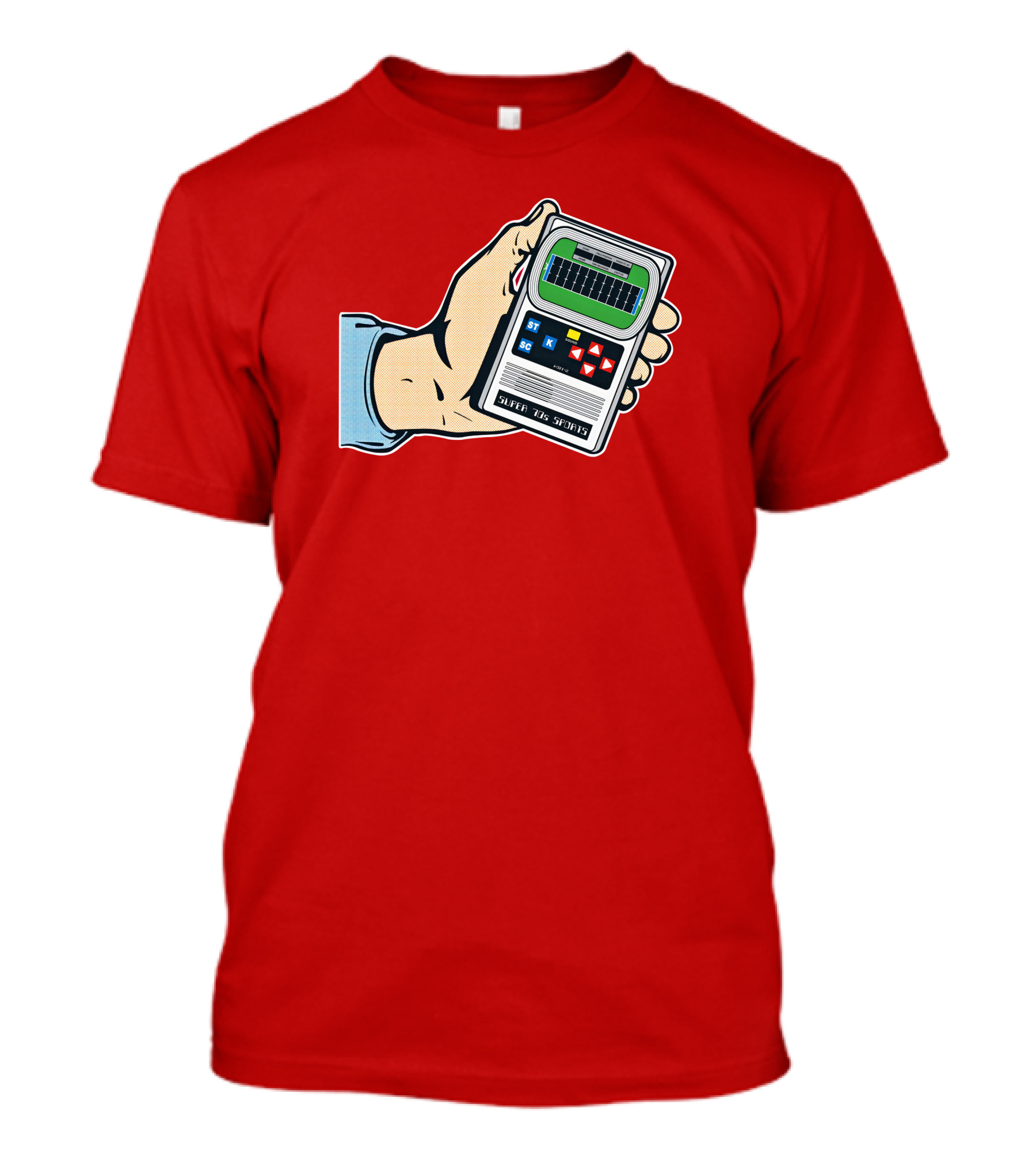 Super 70s Sports Handheld Electronic Football Vintage Style Retro Gaming Nostalgia T-Shirt