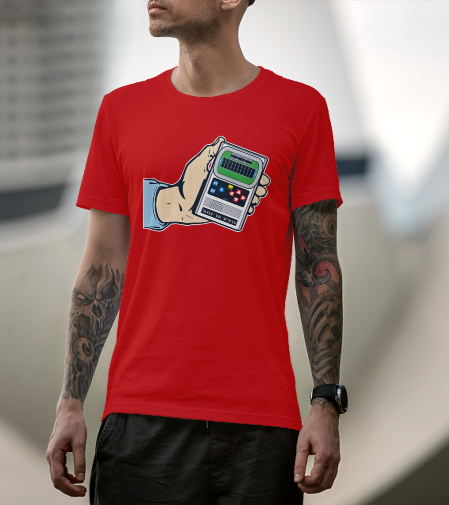 Super 70s Sports Handheld Electronic Football Vintage Style Retro Gaming Nostalgia T-Shirt