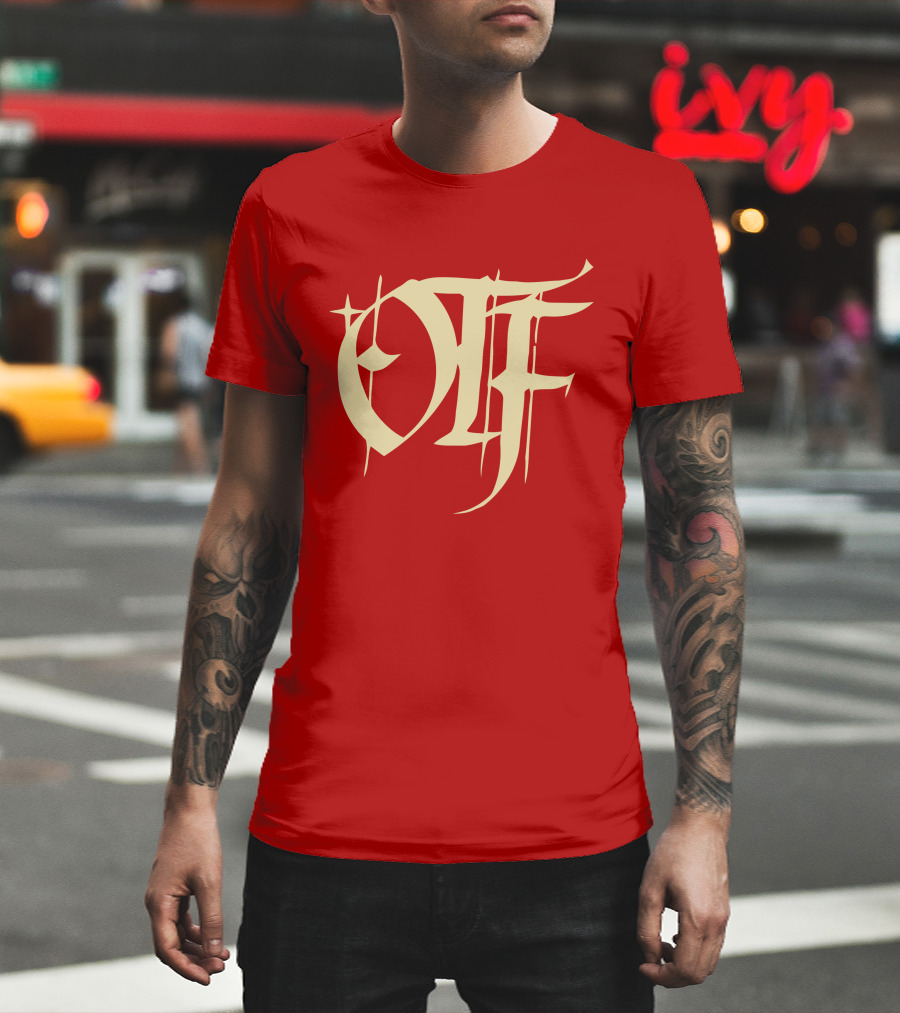 Otf Gear Store Merch Otf Script Red Bold Typography T-Shirt