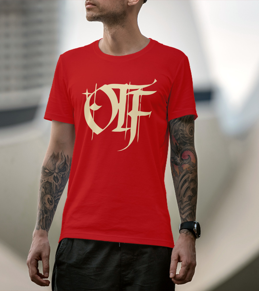 Otf Gear Store Merch Otf Script Red Bold Typography T-Shirt