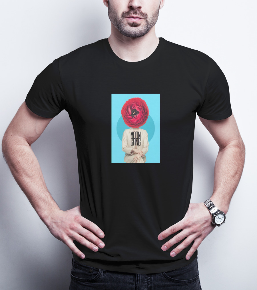 Moon Gang Merch MG Bloom Red Flower Head T-Shirt