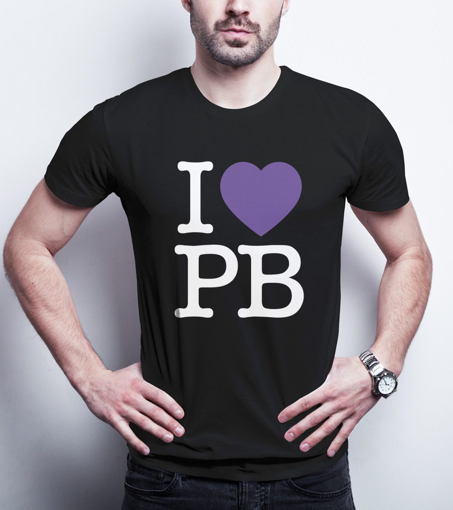 I Love PB Pierre Bourne Merch Purple Heart T-Shirt