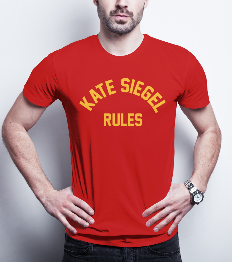 KATE SIEGEL RULES Text T-Shirt