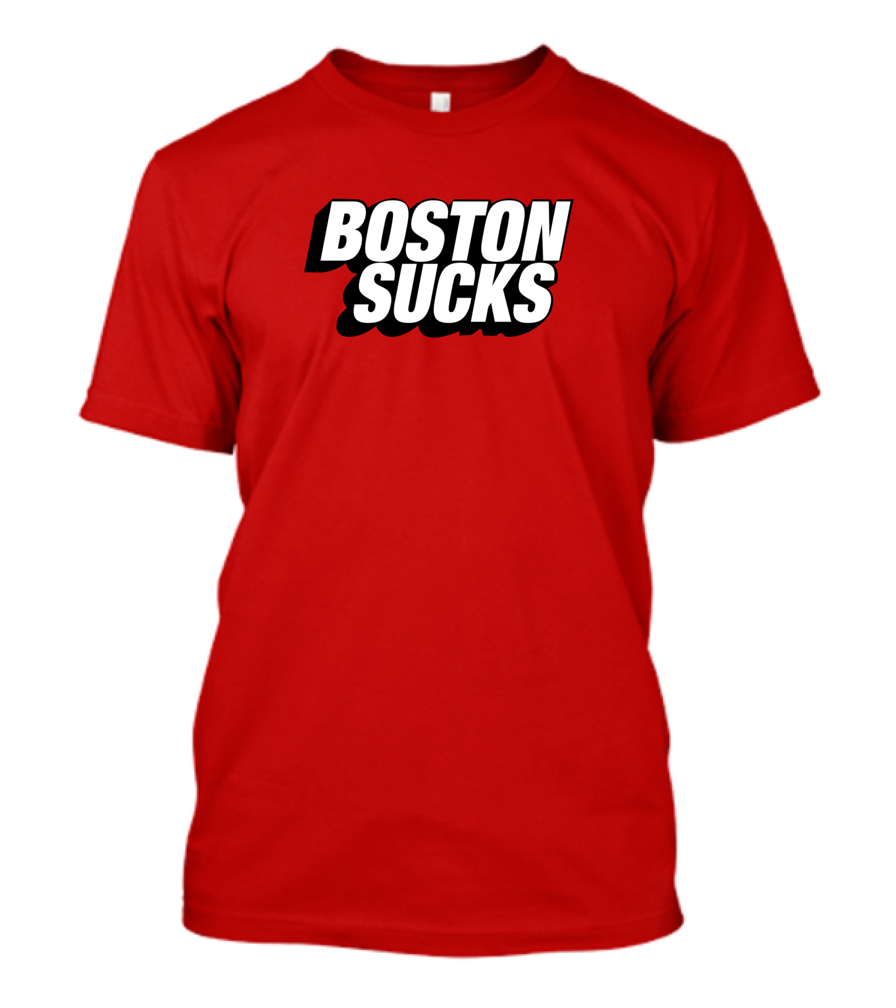 New York Post Sports Boston Sucks Red T-Shirt