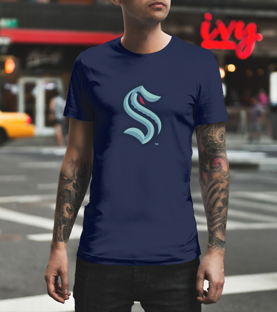 Seattle Kraken Logo Blue And Red S T-Shirt